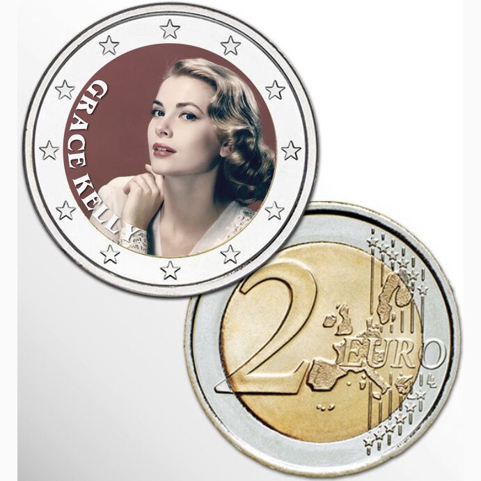 2 EURO COLORATO GRACE KELLY – Numismatica Euromania 2 EURO COLORATO GRACE KELLY – Numismatica Euromania